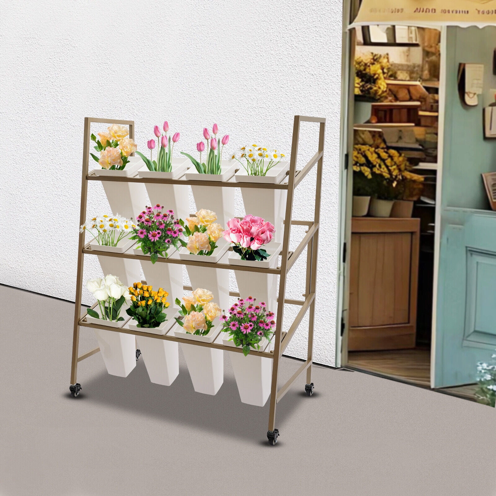 Denest Flower Display Stand 3 Tier Flower Holder Flower Display Stand ...