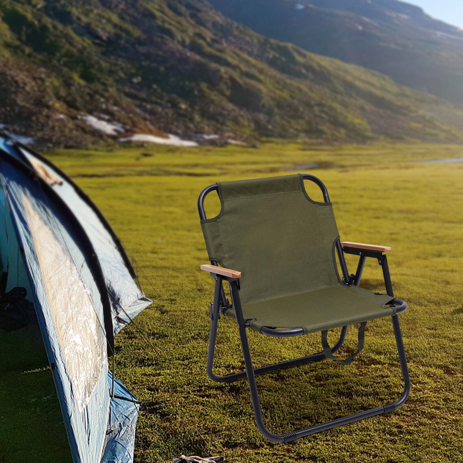 Denest High-quality Folding Camping Chair with Anti-slip Pads and Beech ...