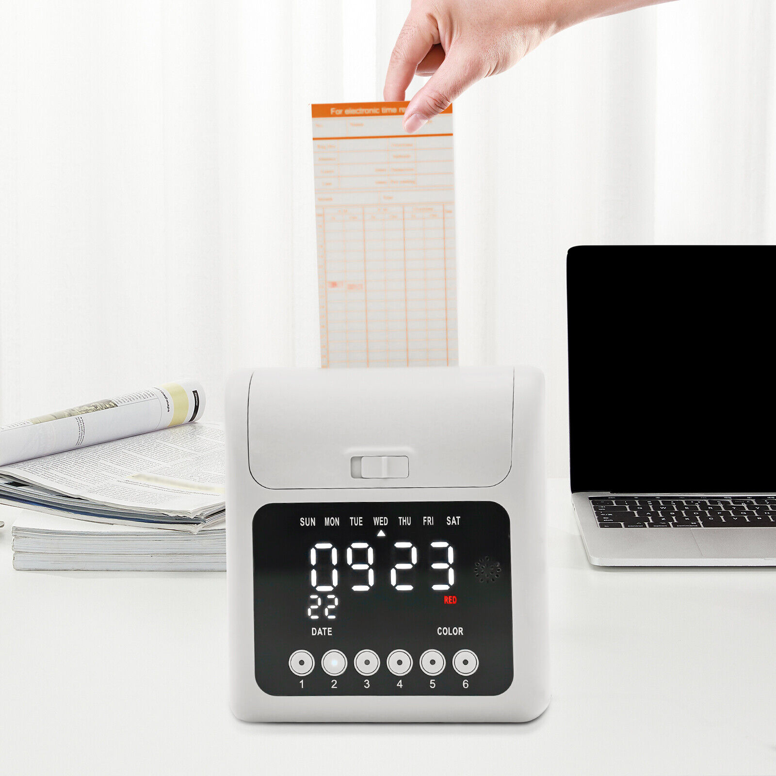 Denest LCD Display Employee Attendance Punch Time Clock Payroll ...