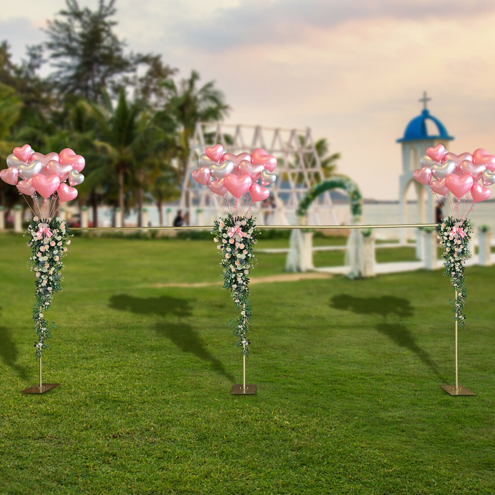 Denest Modern Gold Steel Freestanding Rack Photography Backdrop Stand ...