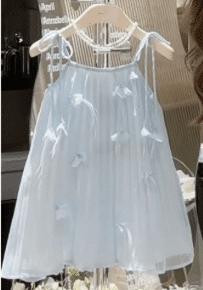 Deng Vacation Look Mother and Daughter Beach Blue Dress Sets Elegant ...