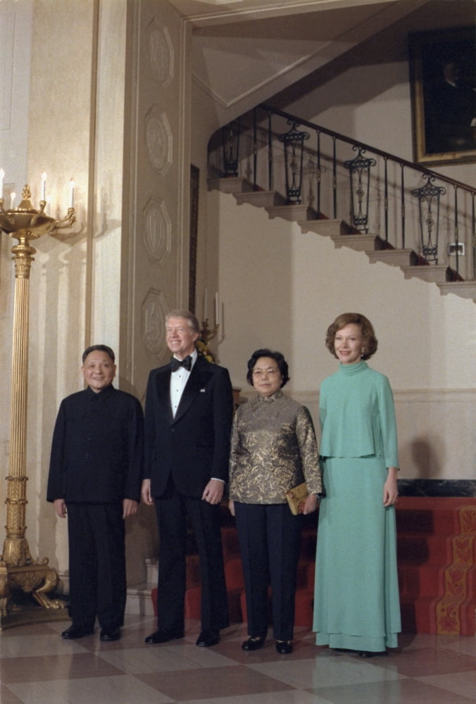 Deng Xiaoping Jimmy Carter Madame Zhuo Lin Deng'S Wife And Rosalynn ...