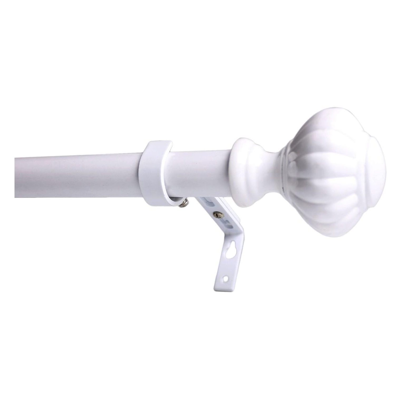 Deng rui 1-inch Diameter Doorknob Adjustable Single Drapery Curtain Rod ...