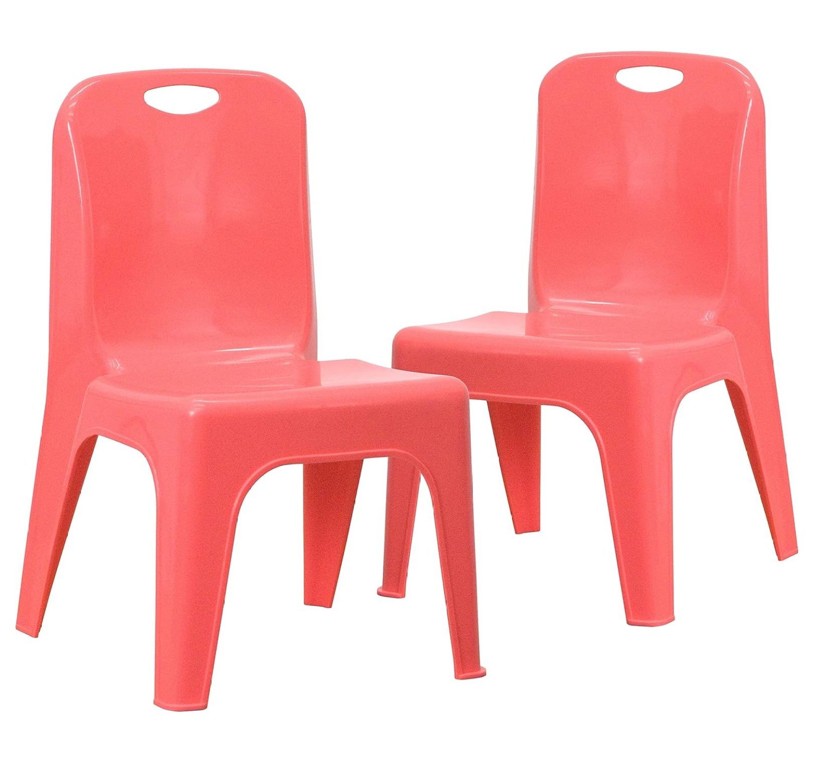 Deng rui 2 Pack Red Plastic Stackable School Chair with Carrying Handle ...