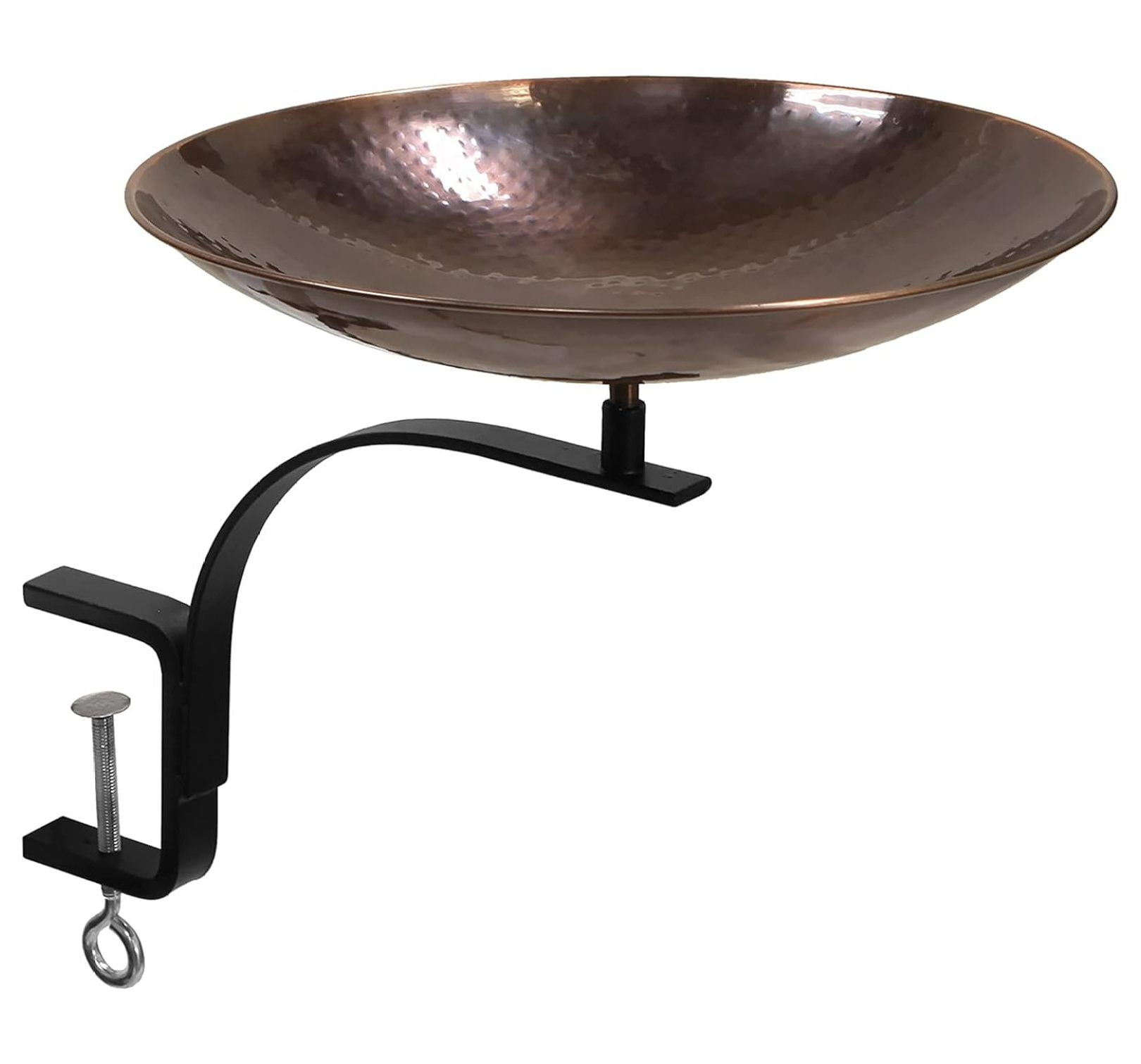 Deng rui 201-2014 Burnt Copper Rail Mount Bracket Birdbath - Walmart.com