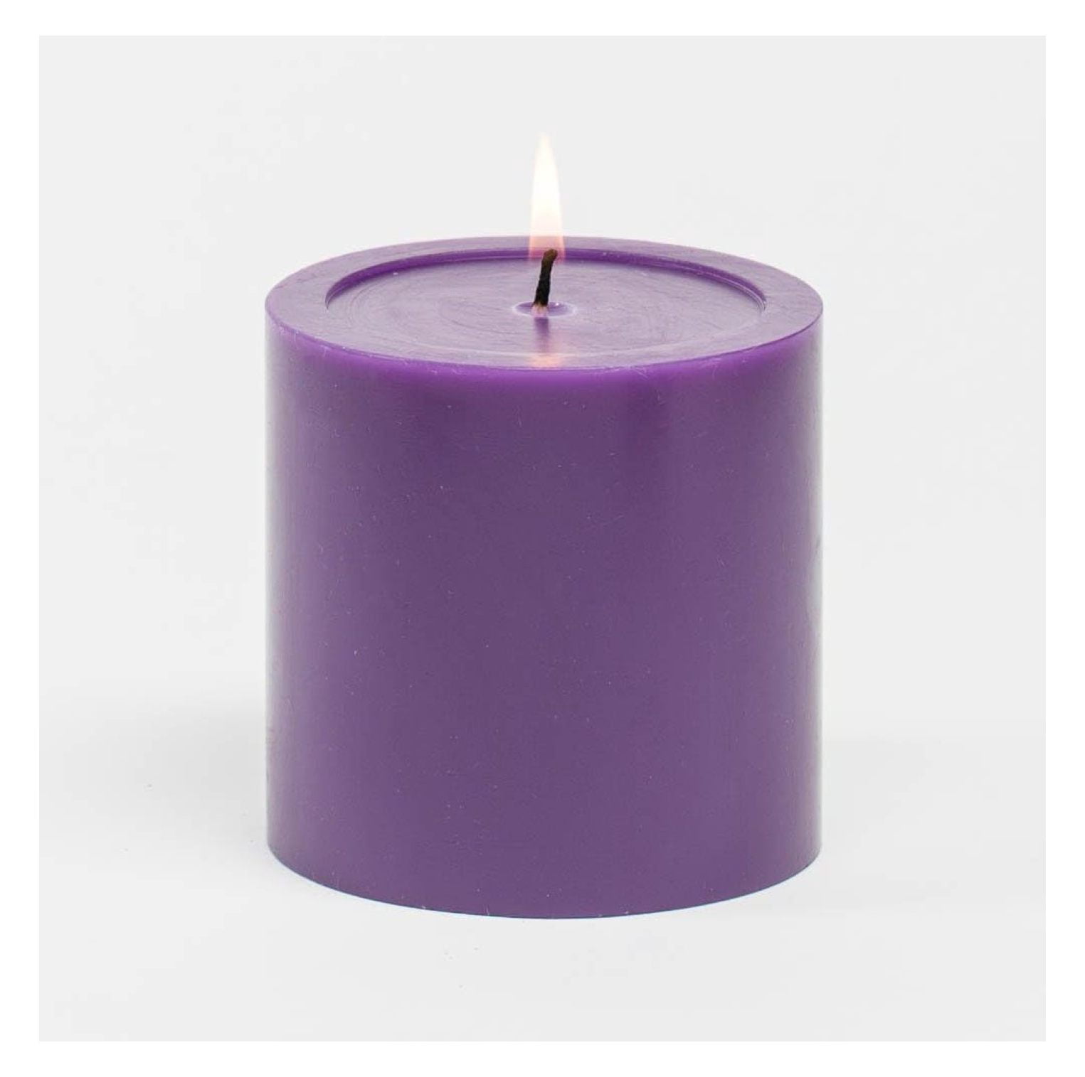 Deng rui 4" x 4" Purple Pillar Candles Set of 6 - Walmart.com