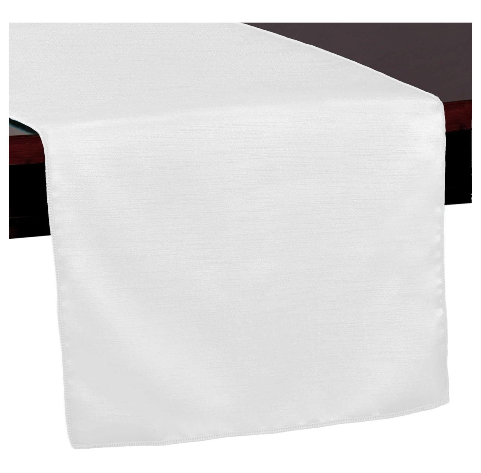 Deng rui -5 Pack- Reversible Shantung - 14 x 108-Inch Table Runner, White - Walmart.com
