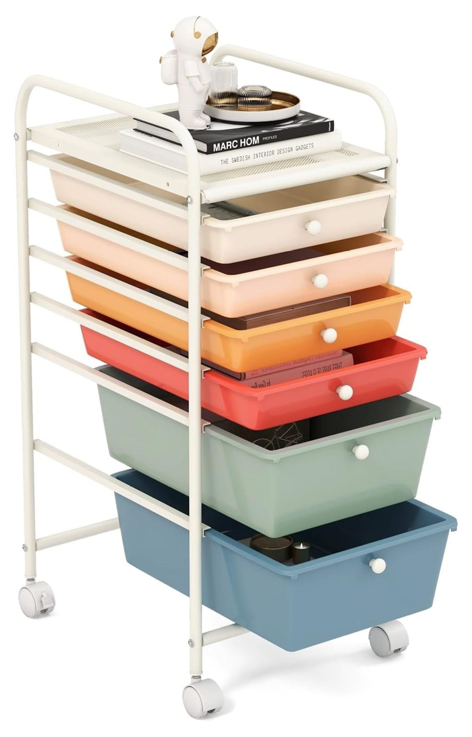 Deng rui 6-Drawer Rolling Storage Cart, Multifunctional Art Craft ...
