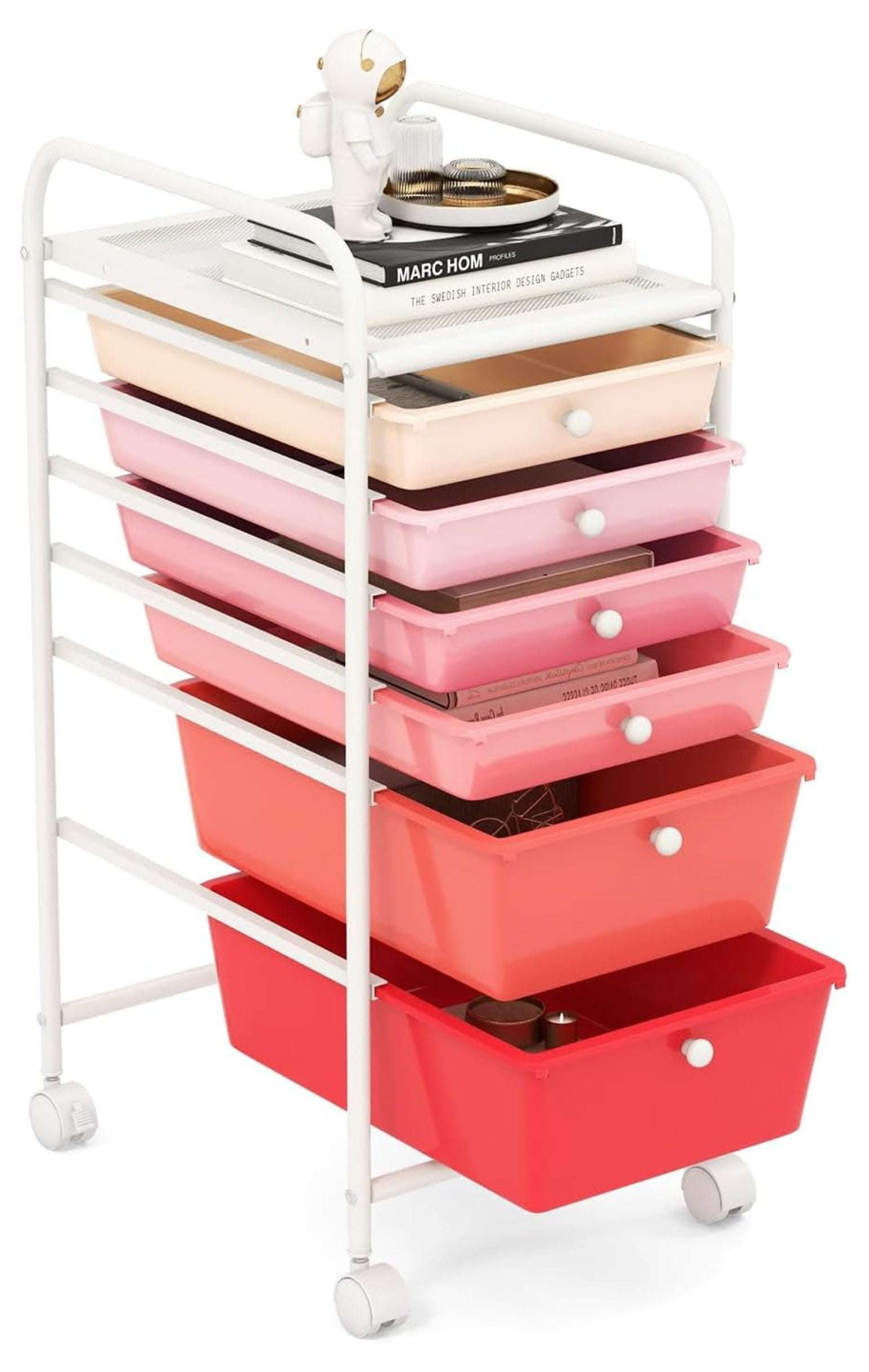 Deng rui 6-Drawer Rolling Storage Cart, Multifunctional Art Craft ...