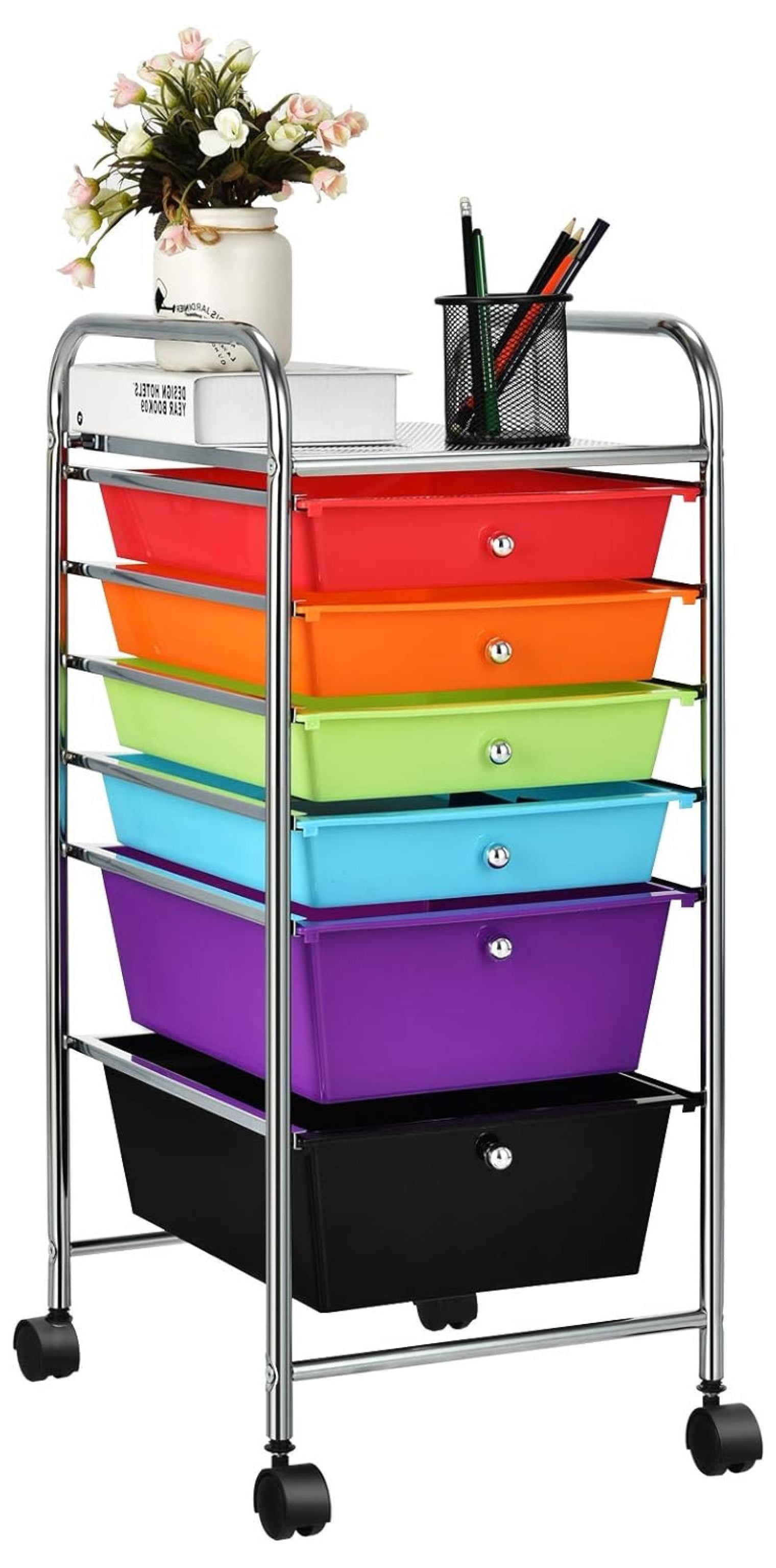 Deng rui 6-Drawer Rolling Storage Cart, Multifunctional Art Craft ...