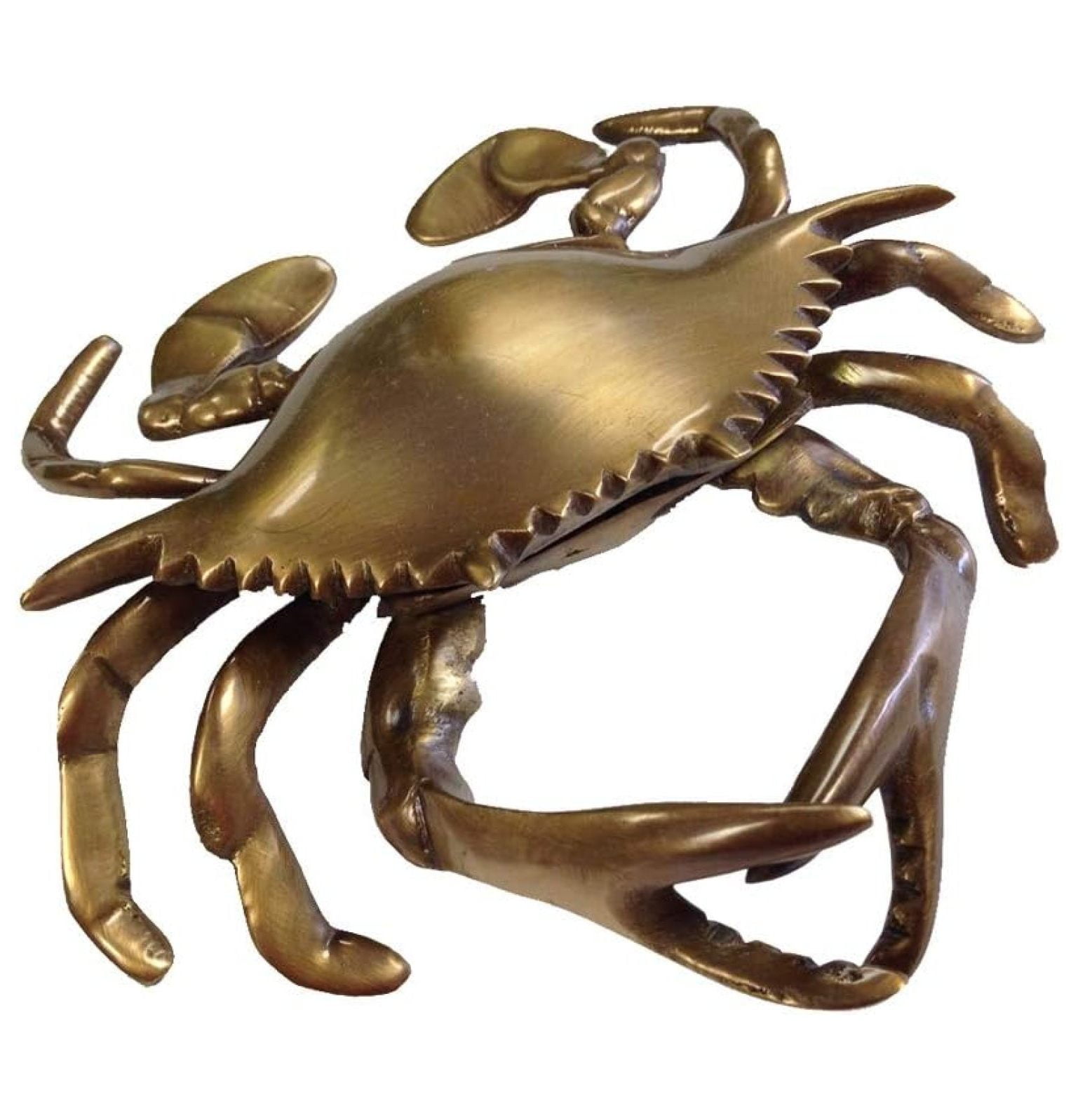 Deng rui- Antiqued Brass Blue Crab Paper Weight- Nautical Antique ...