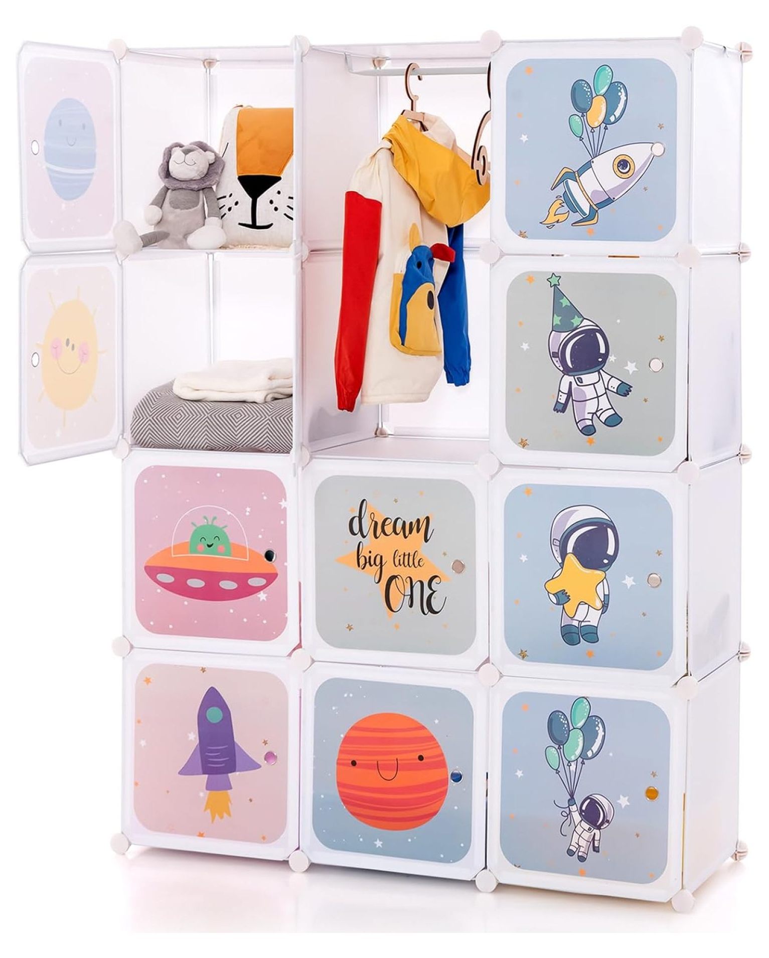 Deng rui Children Wardrobe, Kid Closet Portable Baby Dresser Cute for ...