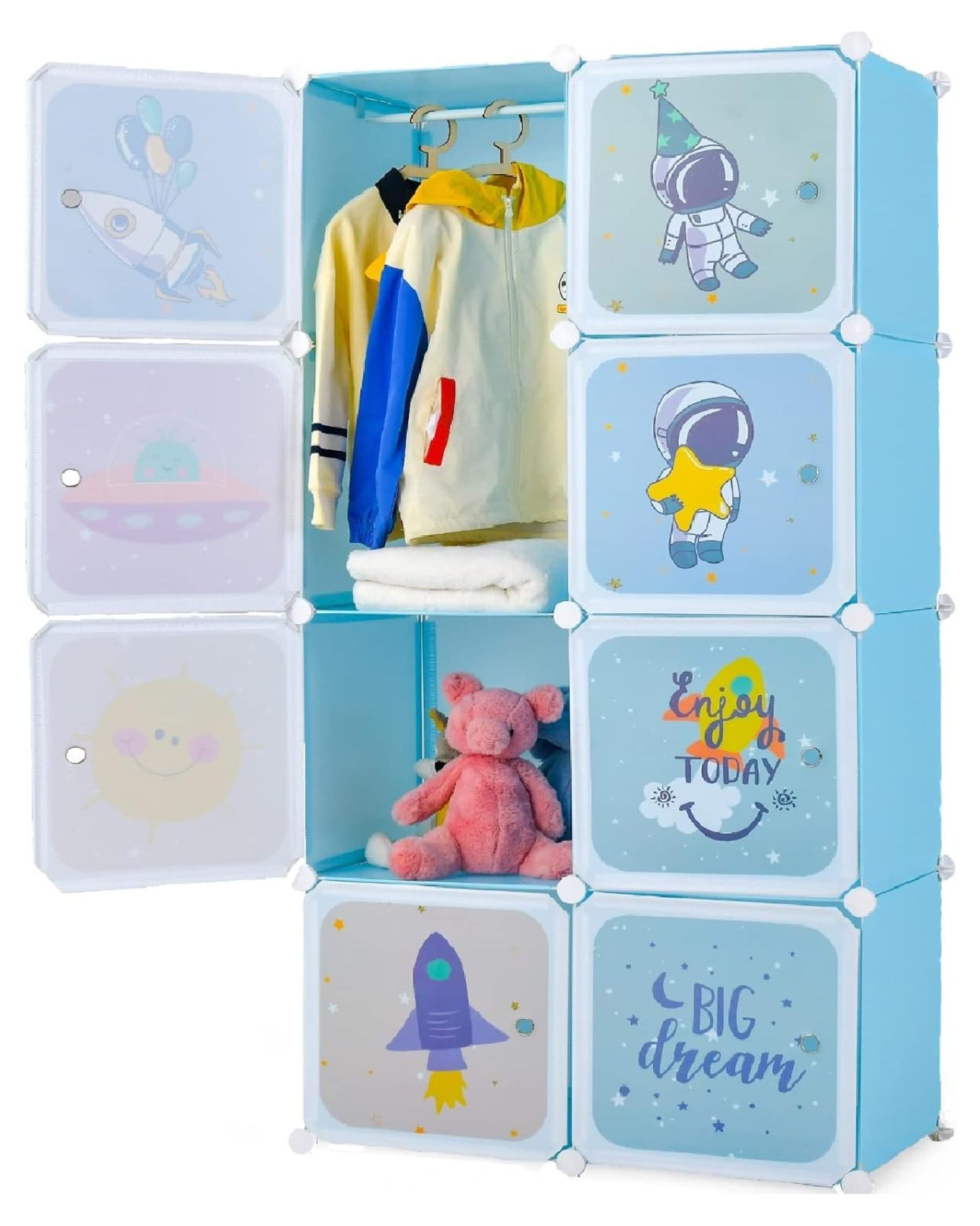 Deng rui Children Wardrobe, Kid Closet Portable Baby Dresser Cute for ...