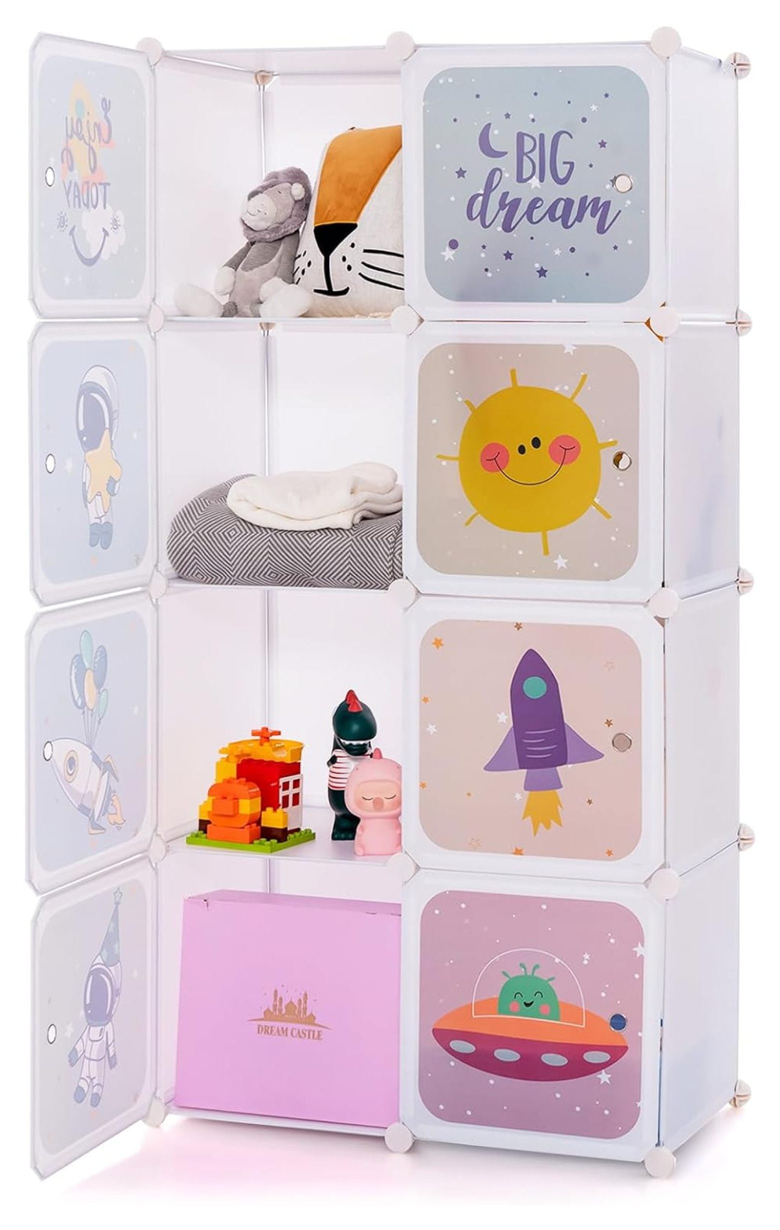 Deng rui Children Wardrobe, Kid Closet Portable Baby Dresser Cute for ...