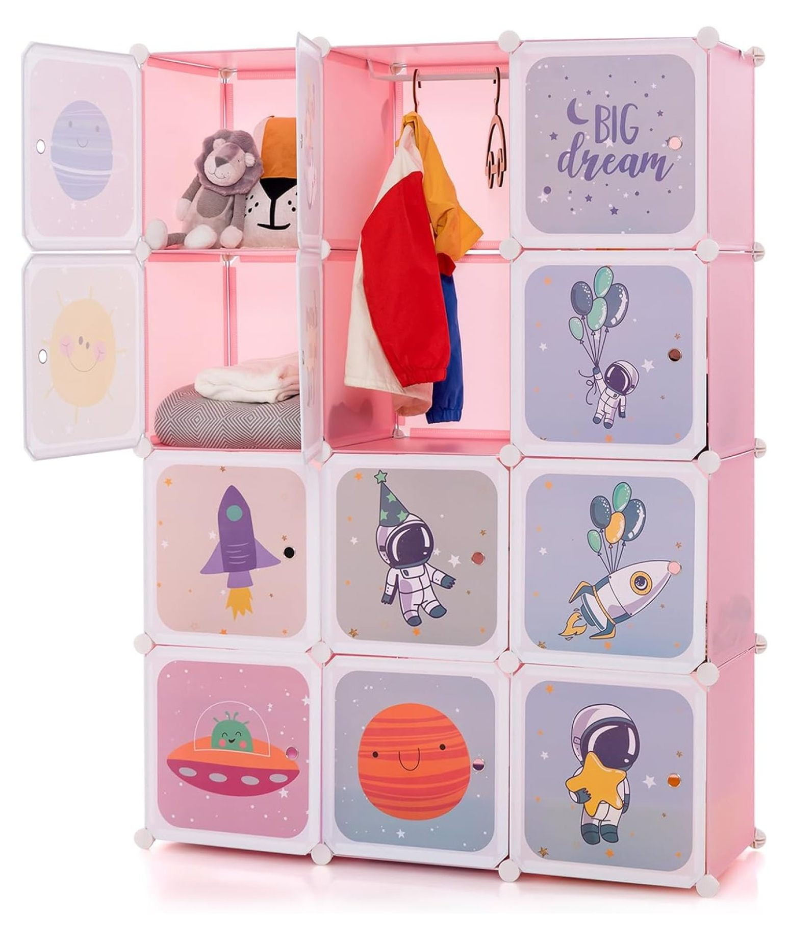 Deng rui Children Wardrobe, Kid Closet Portable Baby Dresser Cute for ...