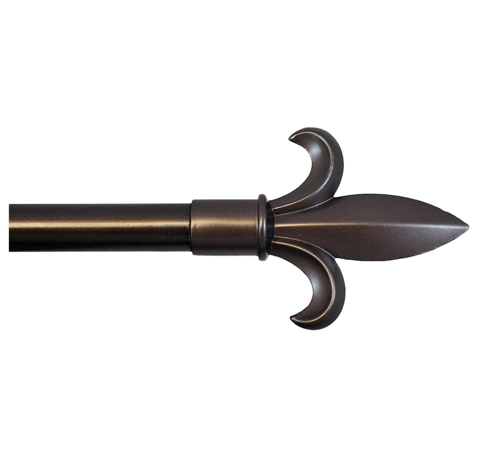 Deng rui Classic Forged Iron Fleur De Lis Window Drapery Rod Set ...