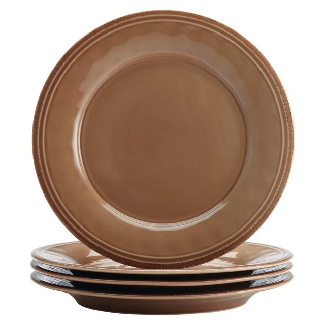 Deng rui Cucina Dinnerware 16-Piece Stoneware Dinnerware Set, Mushroom ...