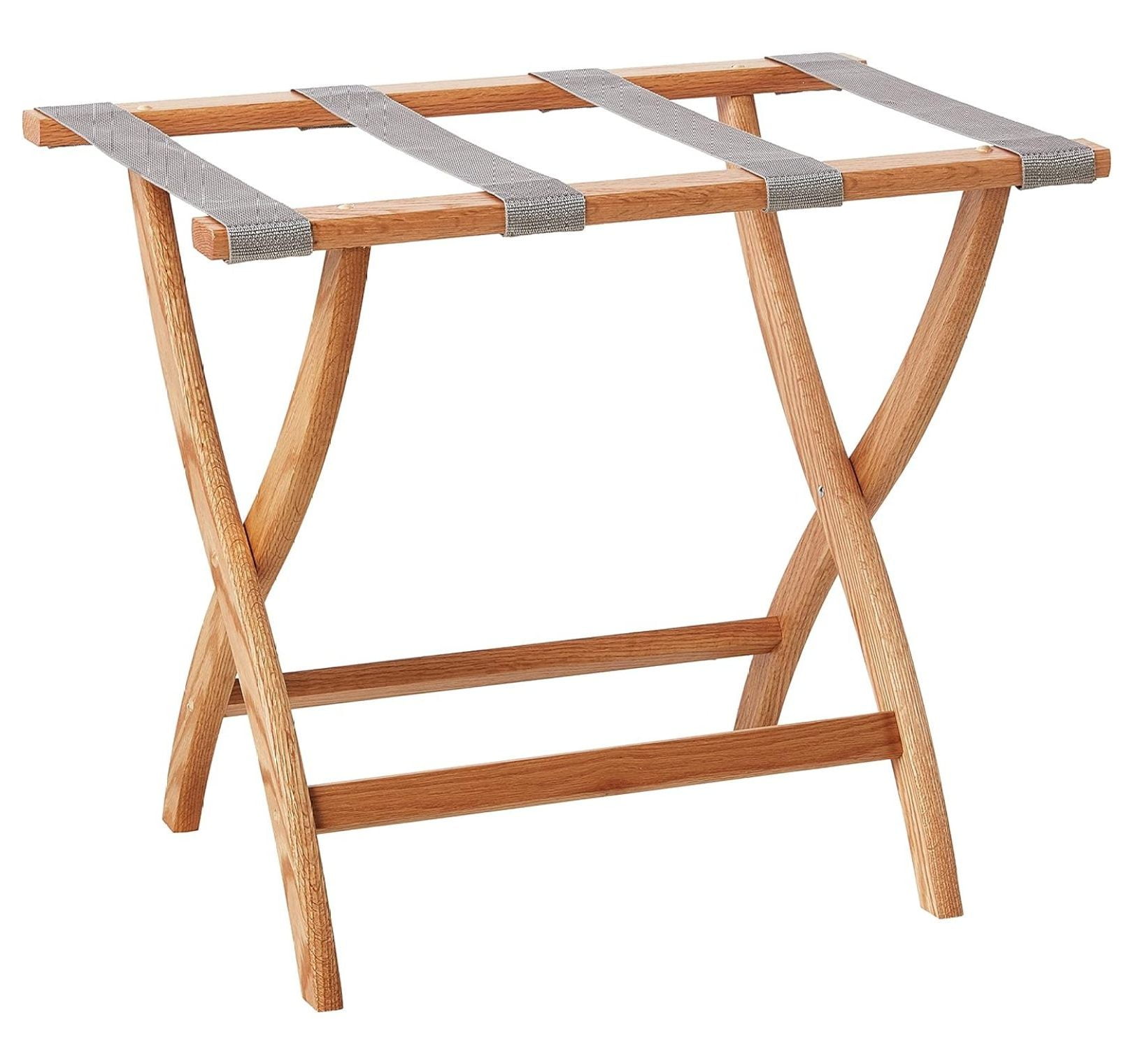 Deng rui Designer Curve Leg Luggage Rack, Light Oak - Walmart.com