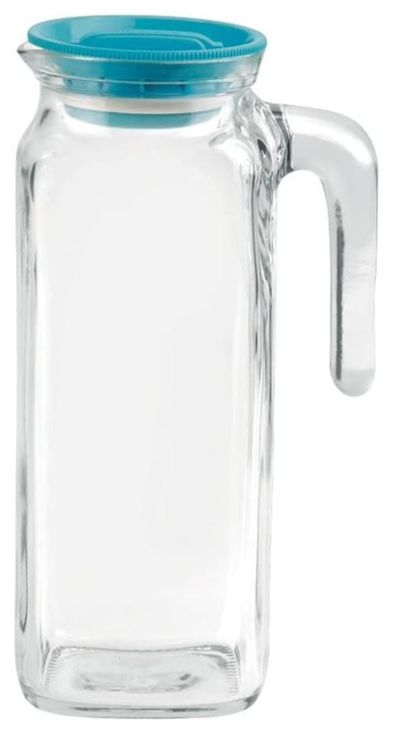 Deng rui Glass Frigoverre Jug With Teal Airtight Lid, 1 Liter, Pitcher ...