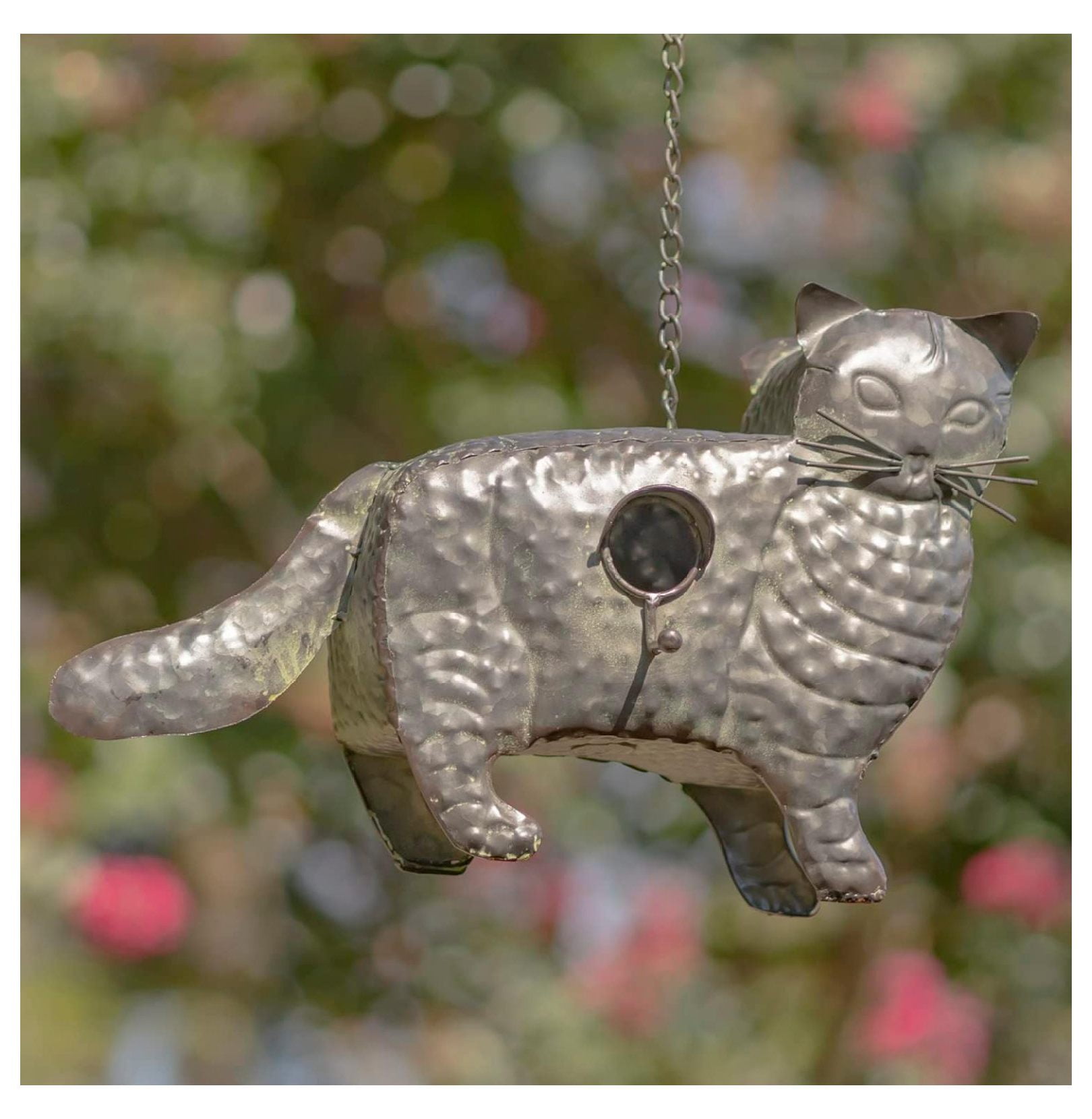 Deng rui Hanging Galvanized Animal Shaped Birdhouses (Cat) - Walmart ...