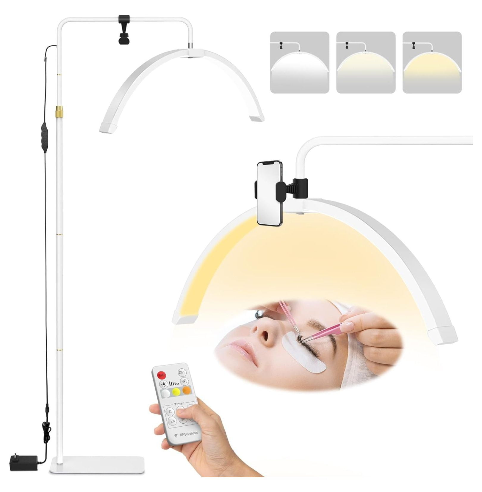 Deng rui Lash Light for Eyelash Extensions, 3 Color Modes Esthetician ...