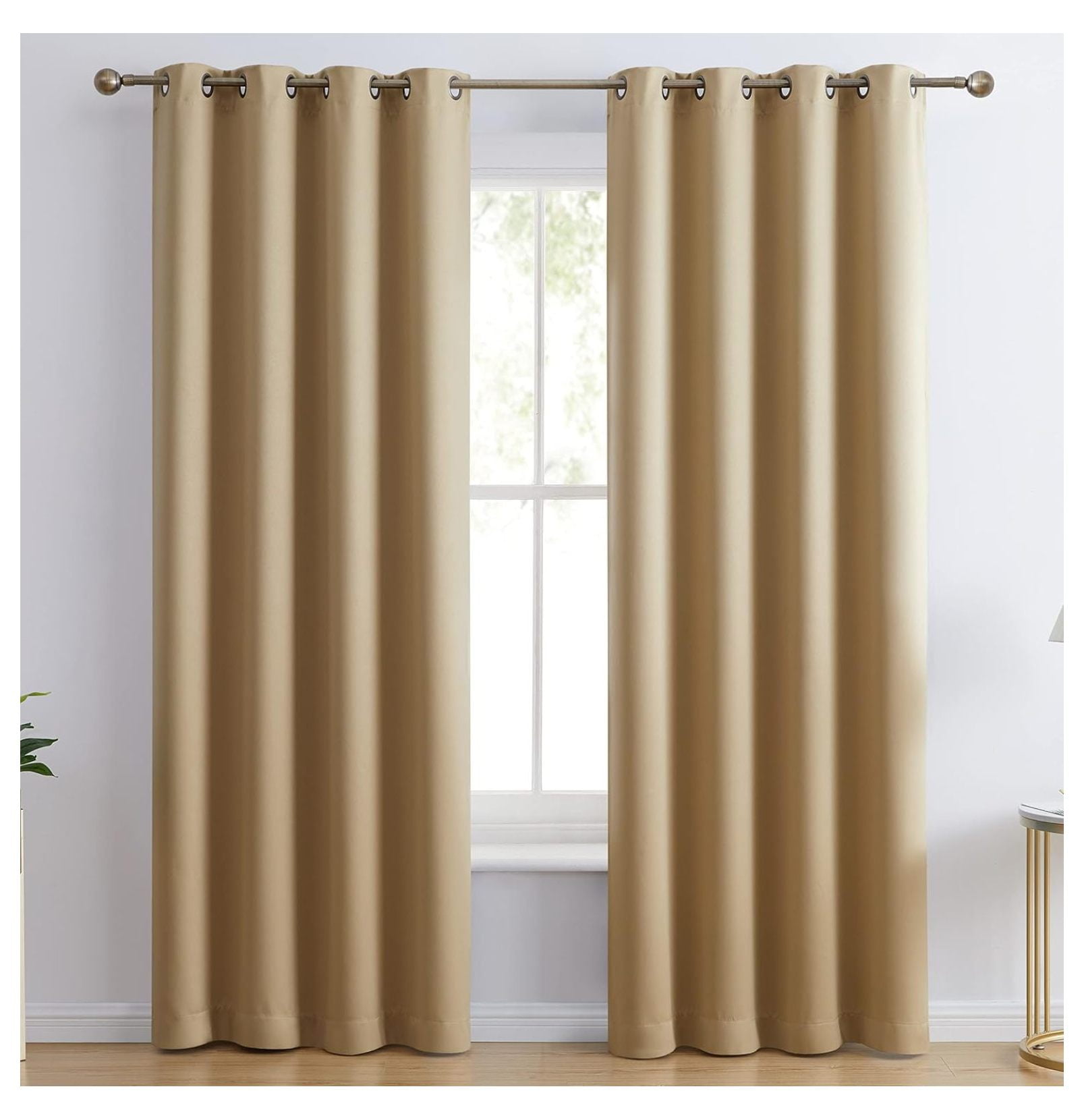 Deng rui Laurance Zero Shade Blackout Curtains 63 Length - Weather Cooling Privacy Sleep Well ...