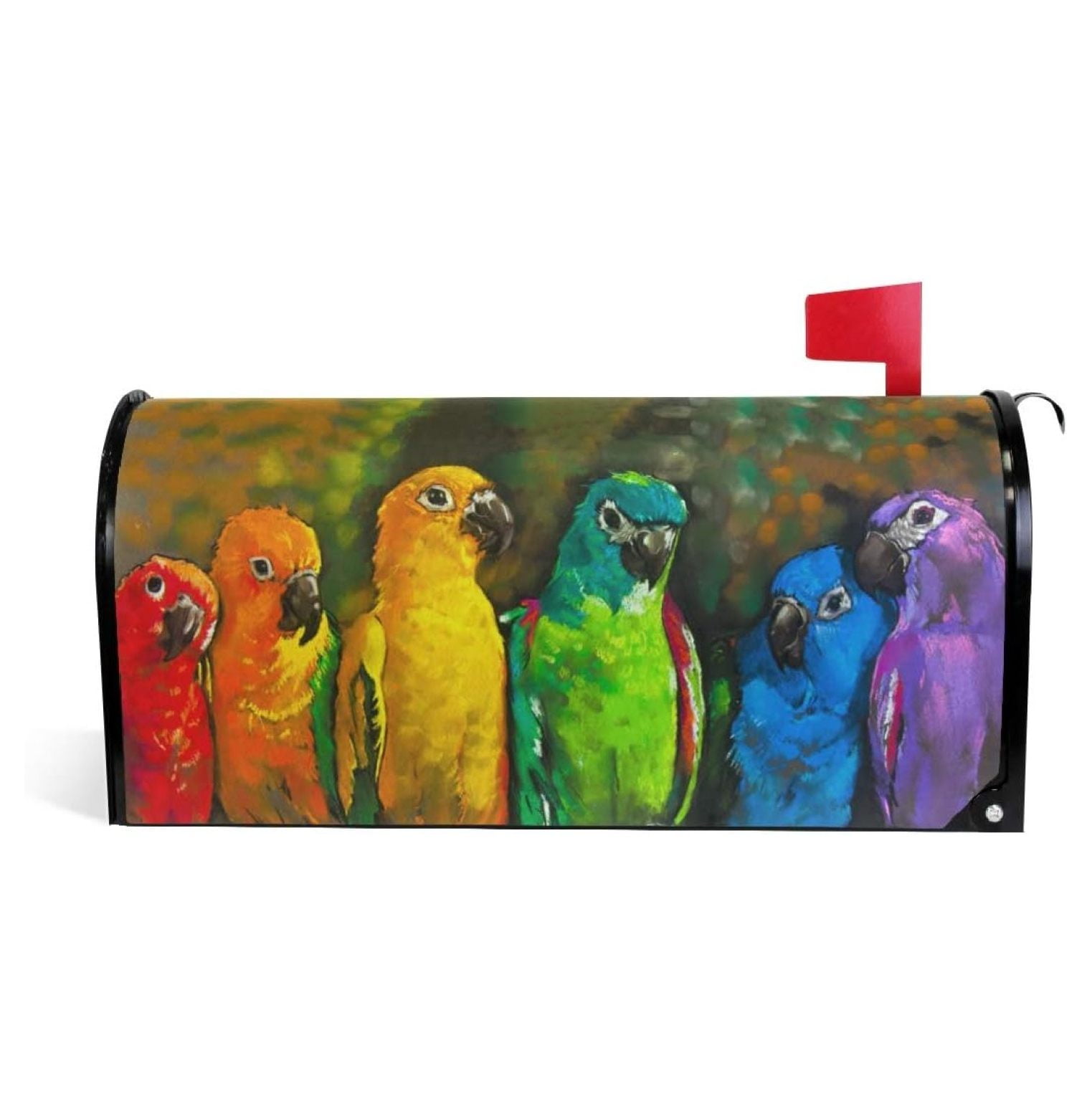 Deng rui Magnetic Mailbox Covers Rainbow Macaw Parrot Letter Box Cover ...