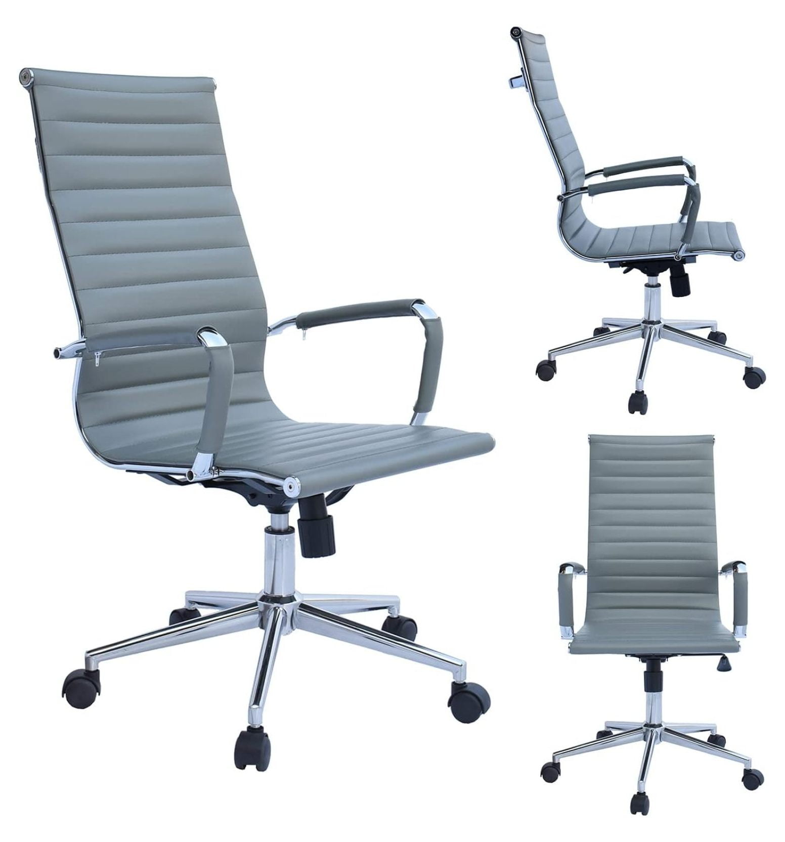 Deng rui Modern Contemporary High Back Office Chair with Arms Wheels ...