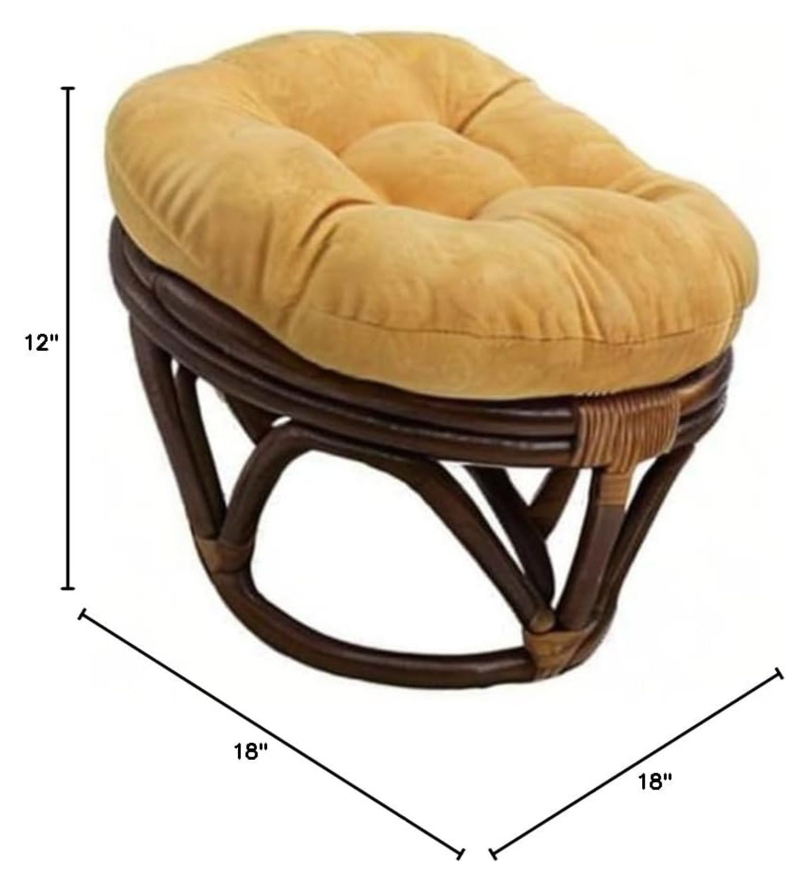 Deng rui Rattan Footstool Frame - Walmart.com