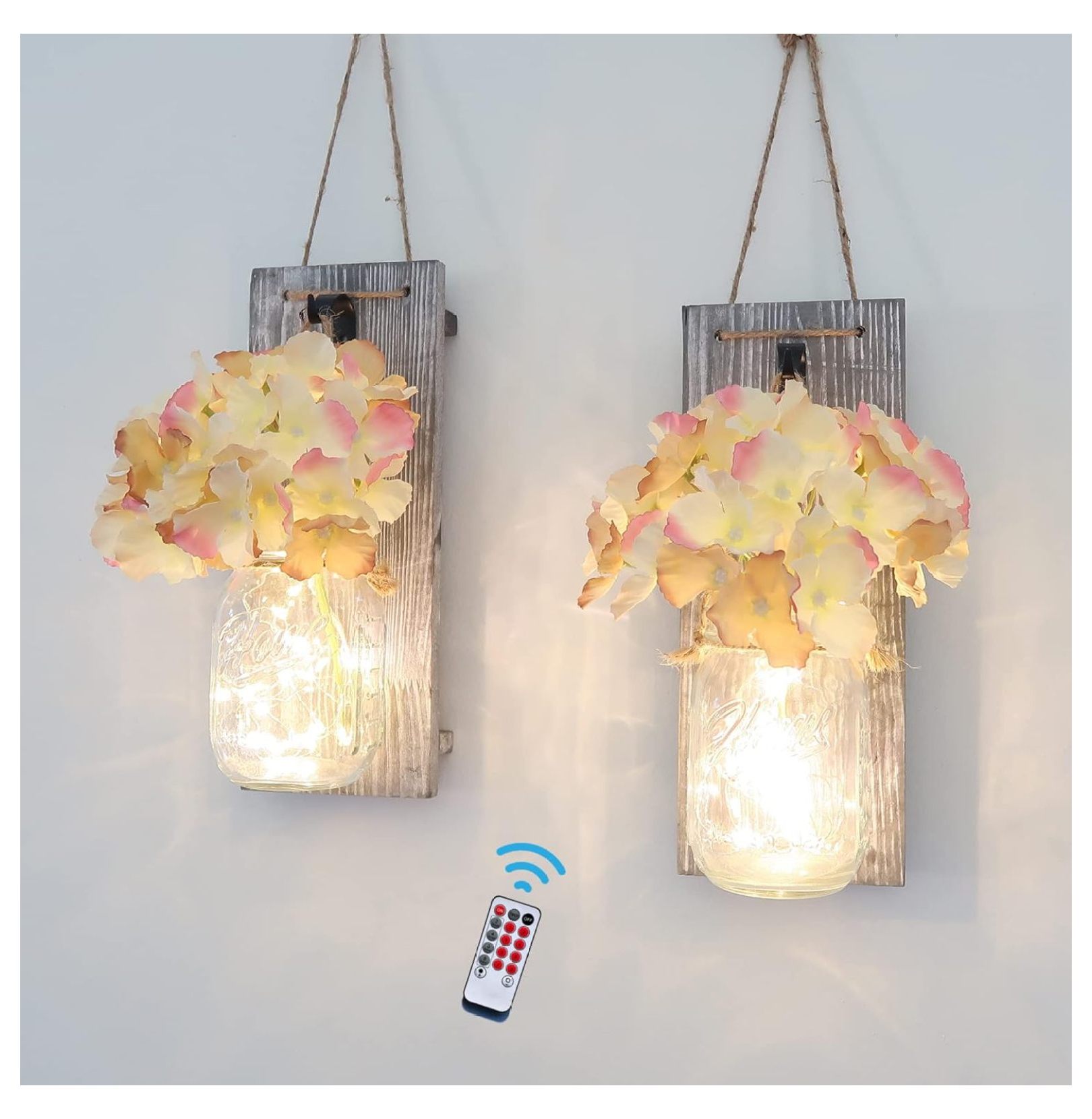 Deng rui Rustic Wall Decor, Farmhouse Decor Living Room with Fairy ...