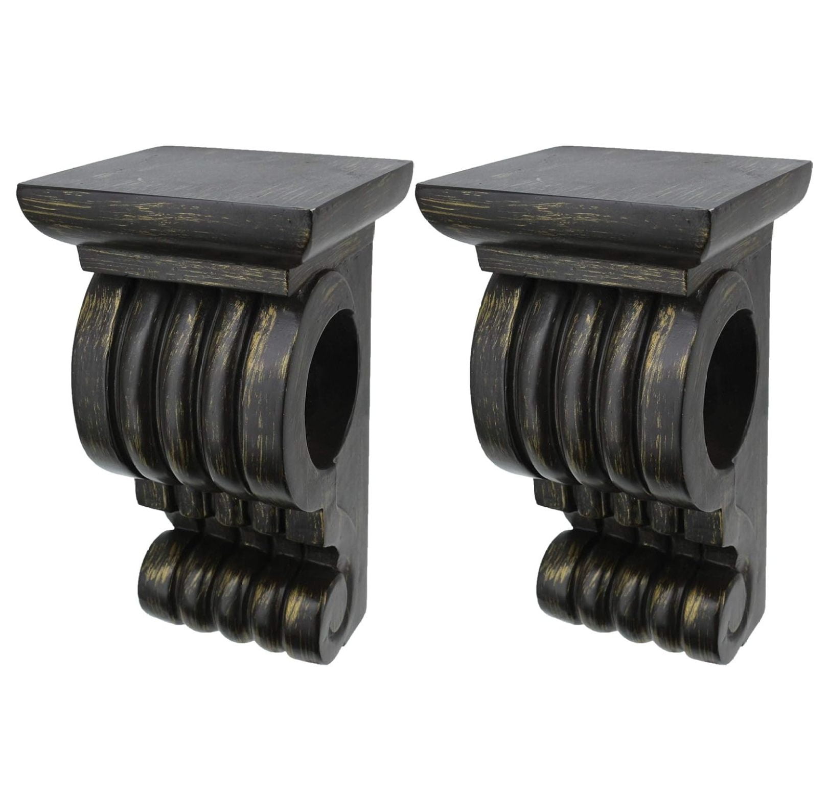 Deng rui Set of 2 Calais Drapery Sconce, 1 3/8-inch Diameter, Bronze - Walmart.com