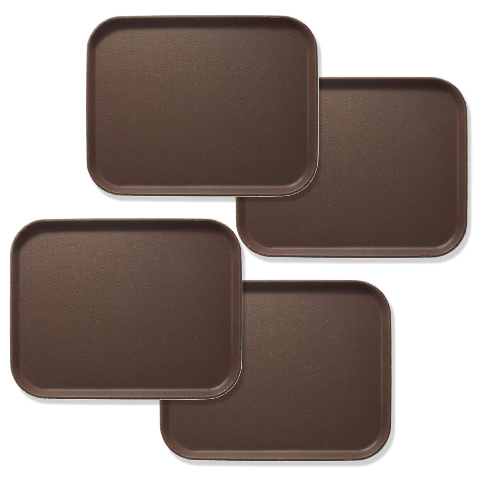 Deng rui (Set of 4) 14" x 18" Rectangular Restaurant Serving Trays ...