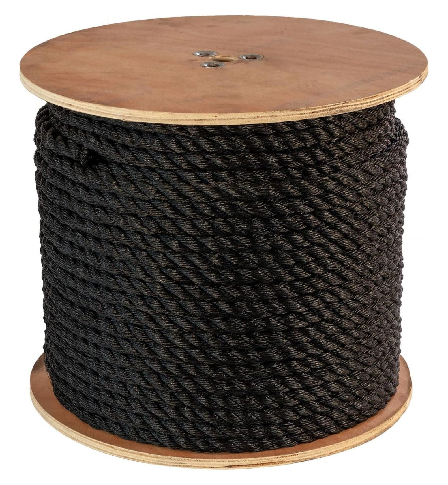 Deng rui Twisted 3-Strand Black Polypropylene Rope Monofilament I 5/16" x 600 Feet I 2,430 lbs ...