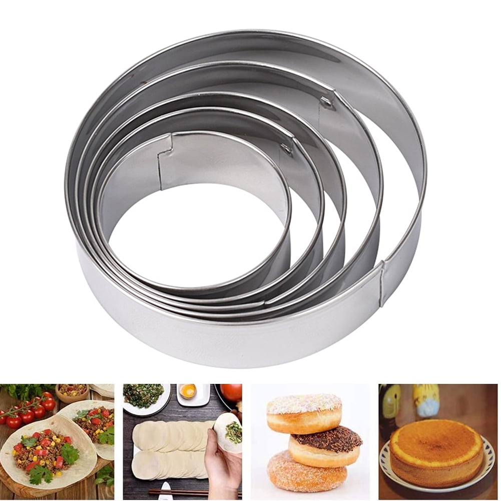 Dengjunhu 10Pcs/Set Biscuit Cutters Set, Sturdy Stainless Steel Circle ...
