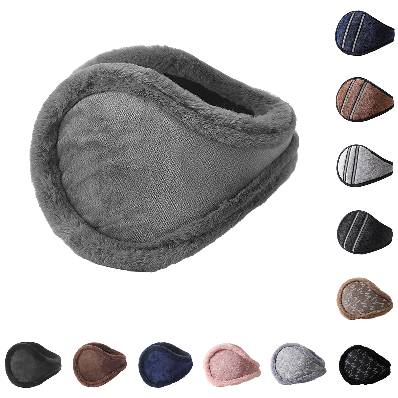 Dengjunhu 2pcs Ear Warmers Winter Foldable Plush Warm Outdoor Earmuffs ...