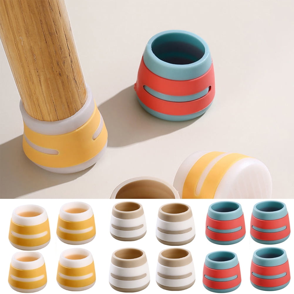 Dengjunhu 4Pcs Round Slip-On Rubber Folding Metal Chair Leg Tip ...