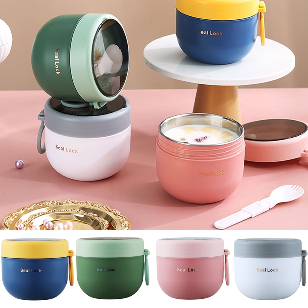 Dengjunhu 600ml Stainless Steel Leak Proof Thermal Insulated Food Jar ...