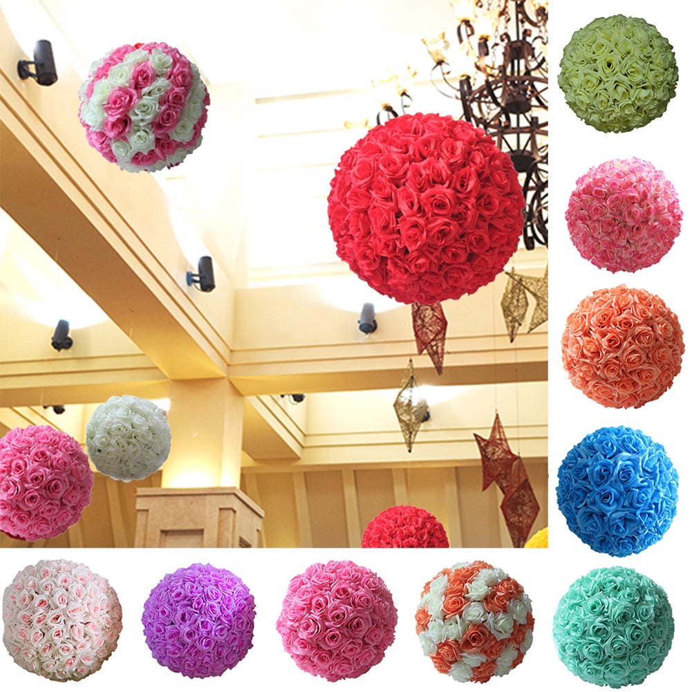 Dengjunhu 7.8 InchArtificial Flower Balls Kissing Flower Balls Wedding ...