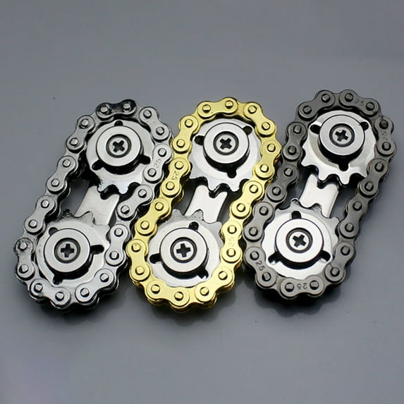 Dengjunhu Bike Chain Gear Fidget Spinner, Double Gears Figity Spin ...