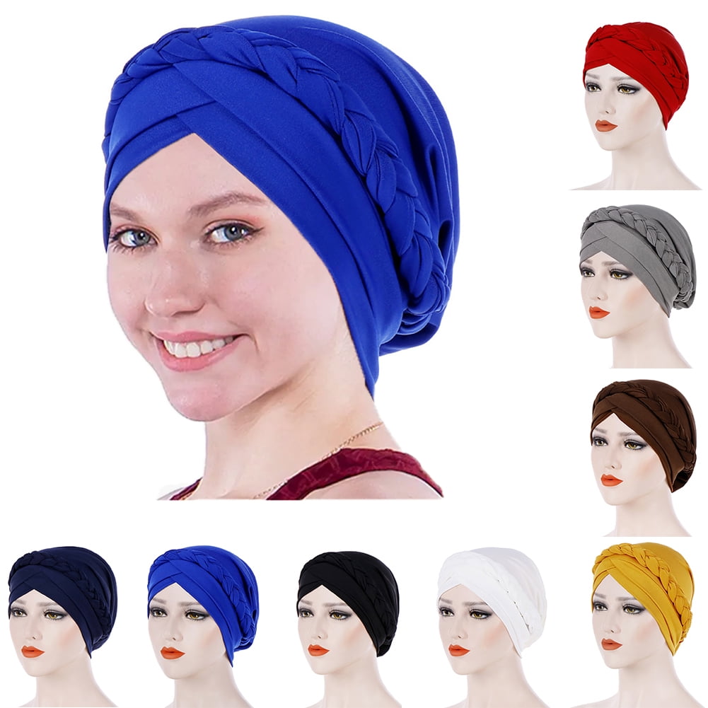 Dengjunhu Chemo Cancer Head Hat Cap Ethnic Bohemia Pre-Tied Twisted ...