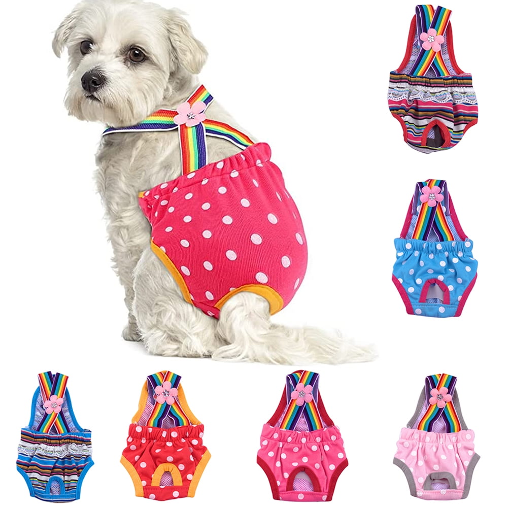 Dengjunhu Dog Diaper Pet Sanitary Pantie with Adjustable Suspender ...