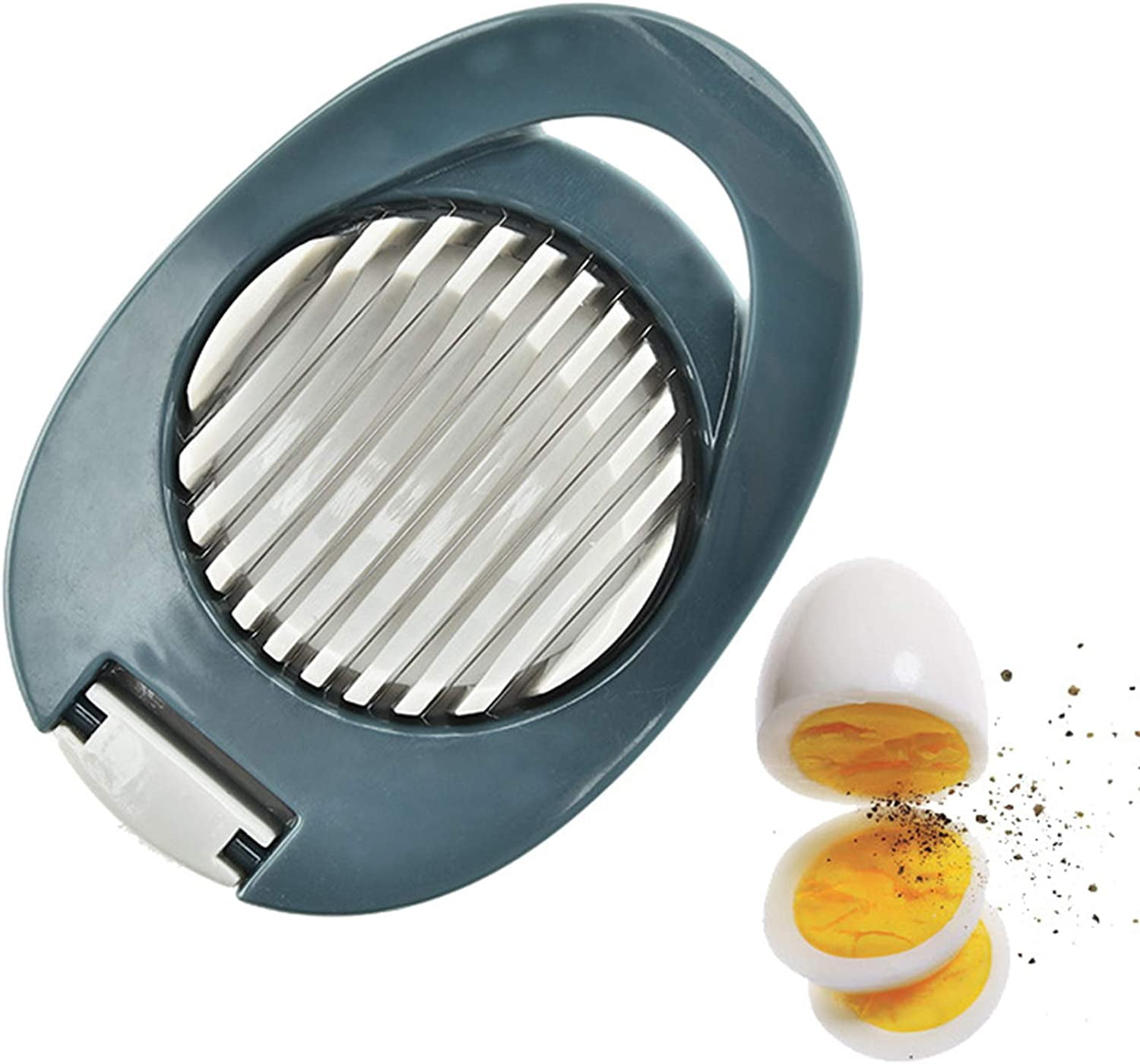 Dengjunhu Egg Slicer for Hard Boiled Eggs Cutter with Stainless Steel ...