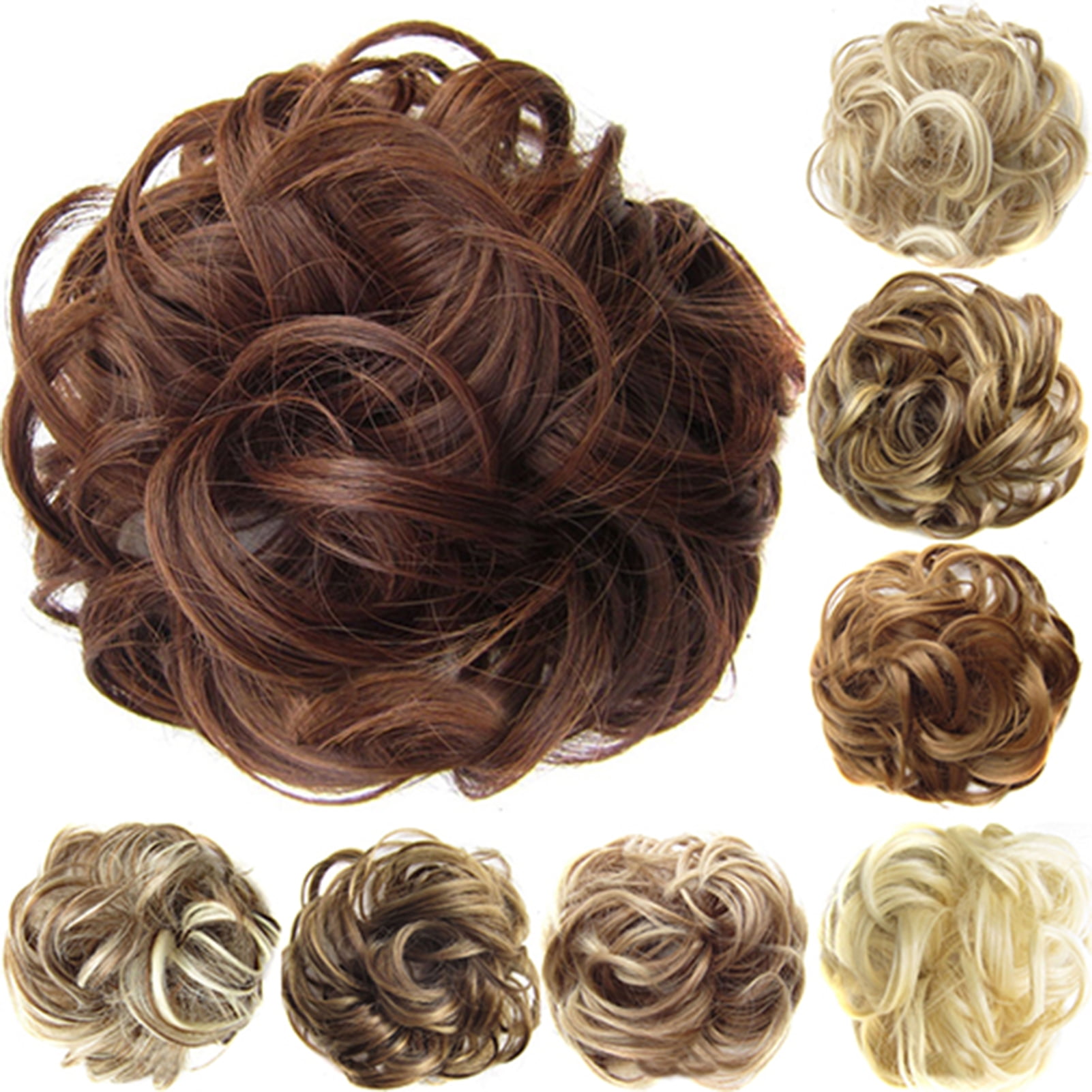 Dengjunhu Human Hair Bun, Messy Bun Scrunchies Ponytail Extensions ...