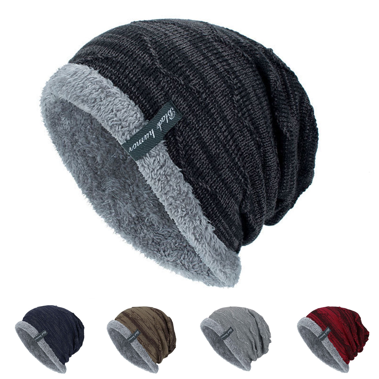 Dengjunhu Slouchy Beanie for Men Winter Hats for Guys Cool Beanies Mens ...