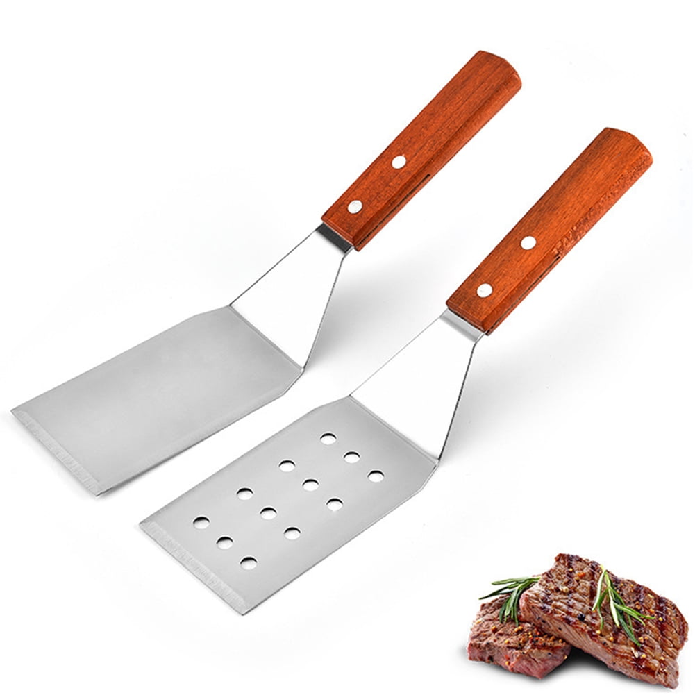 Dengjunhu Stainless Steel Spatula with Strong Wooden Handle ...