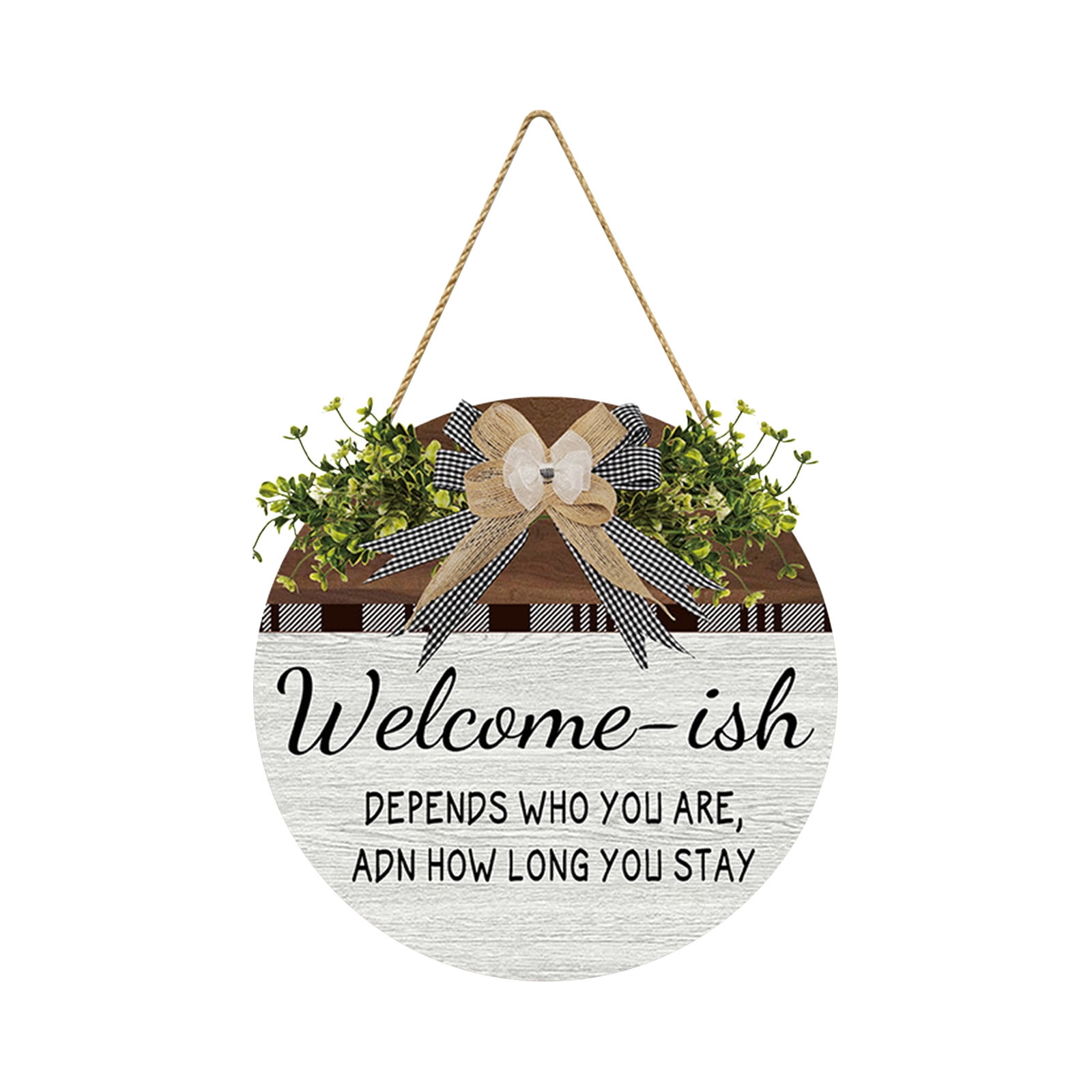 Dengmore 11.8 Inch Welcome Sign for Front Door Spring Flowers Door ...