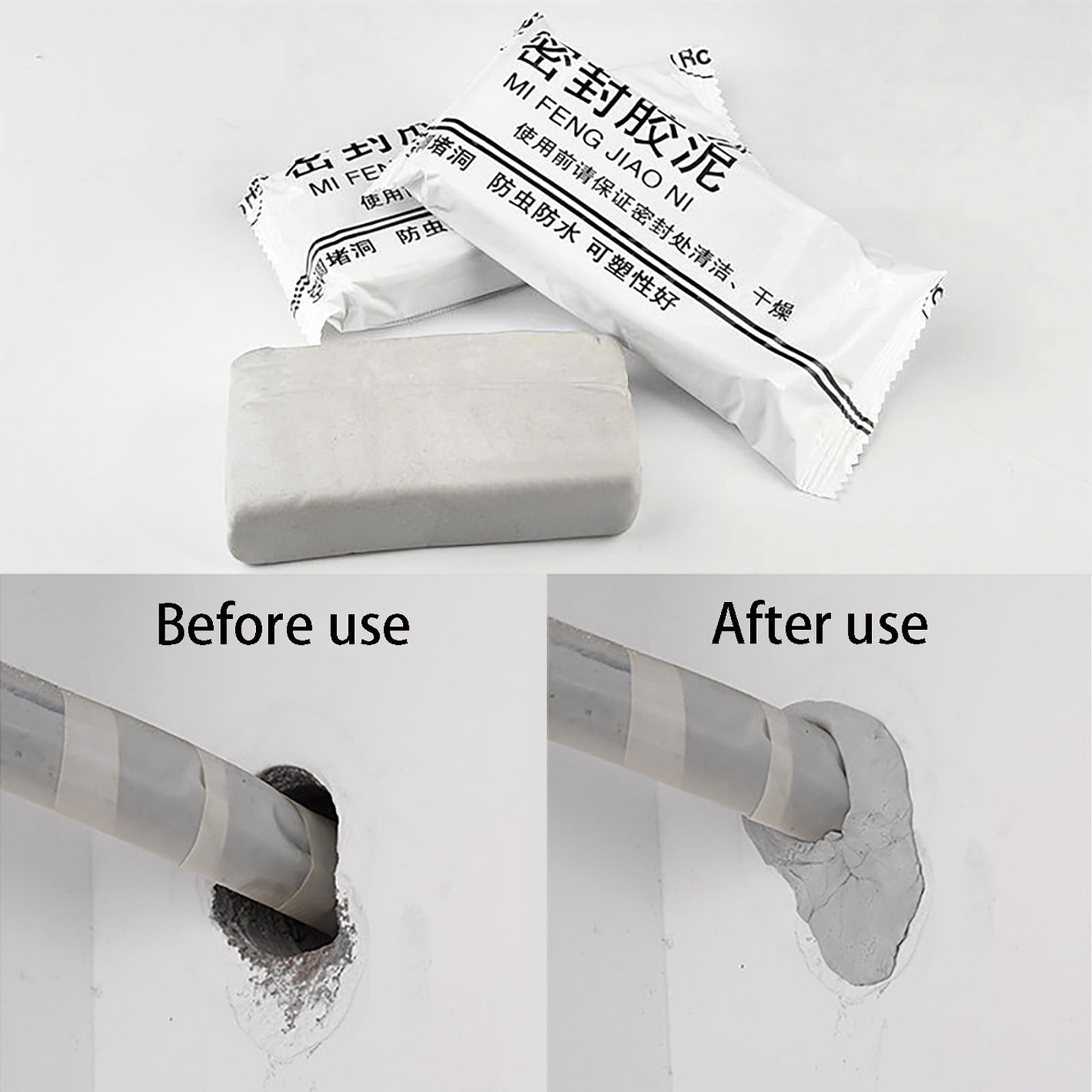 FFENYAN 1PC Household Mending Wall Hole Plasticine Water Proof Sewer ...