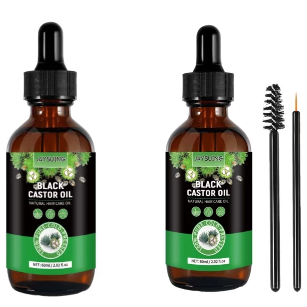 Dengmore 2 Pack Jamaican Black Castor Oil For Eyelashes And Eyebrows