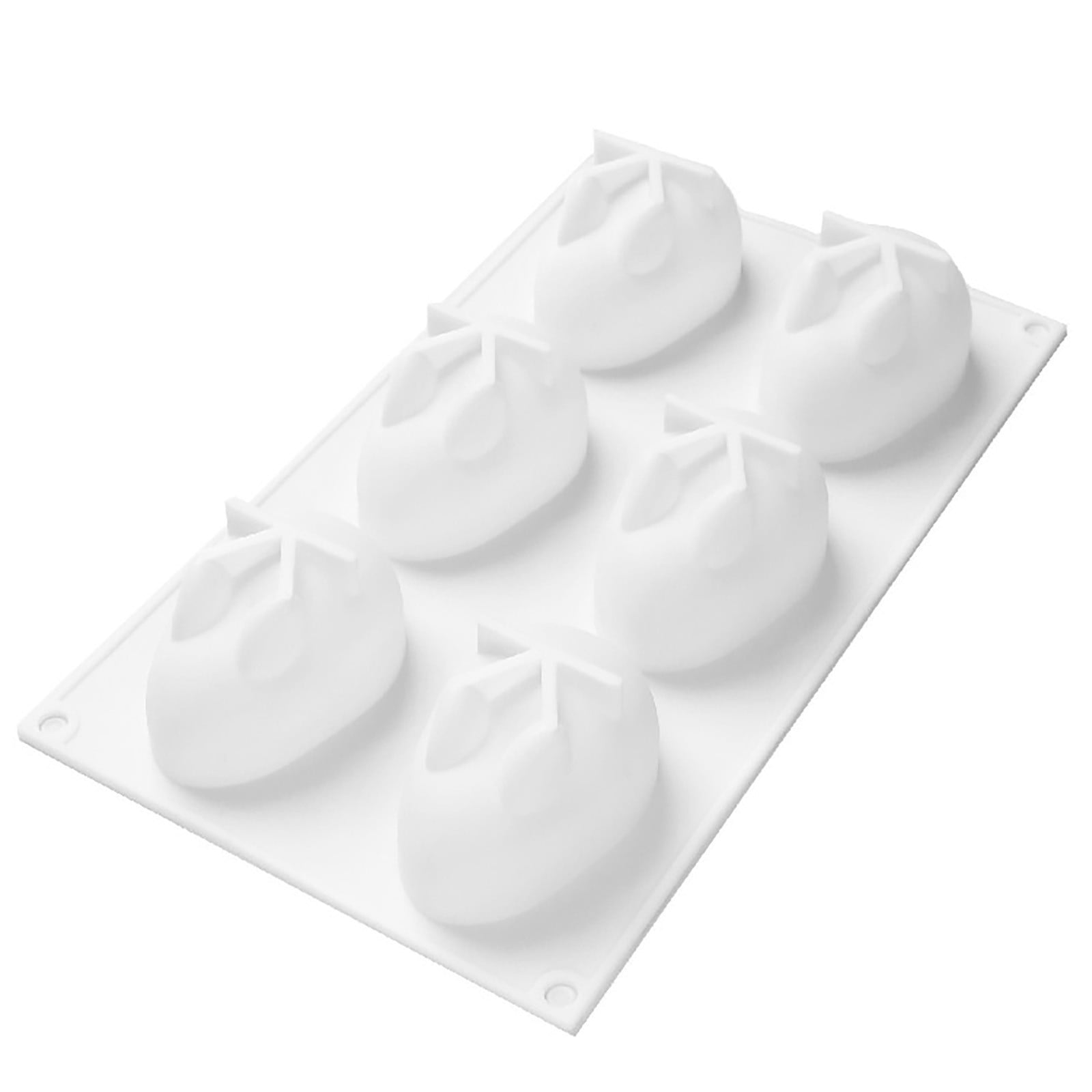 Dengmore 2 pcs 6 Cavity Easter Bunny Molds 3D Silicone Rabbit Chocolate ...