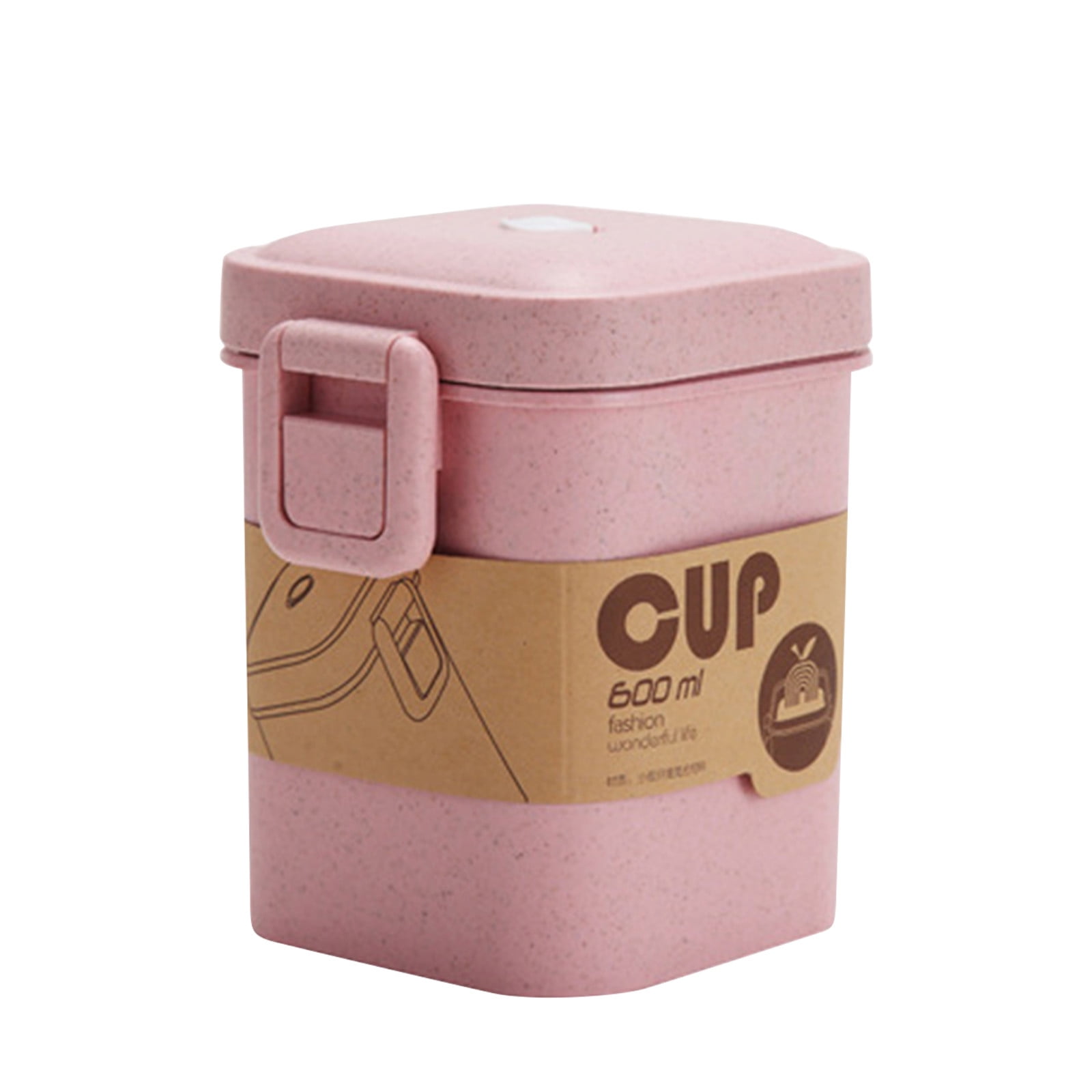 Dengmore 20 oz Wheat Straw Soup Cup Portable Microwaveable Breakfast ...